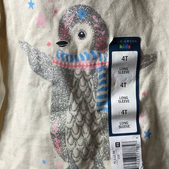 Falls Creek | Shirts & Tops | Falls Creek Girl Long Sleeve Shirt Wpenguins Sz 4 | Poshmark